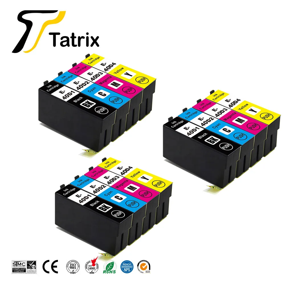Tatrix T40d1 T40d2 T40d3 T40d4 T40d Compatible Printer Inkjet Ink ...