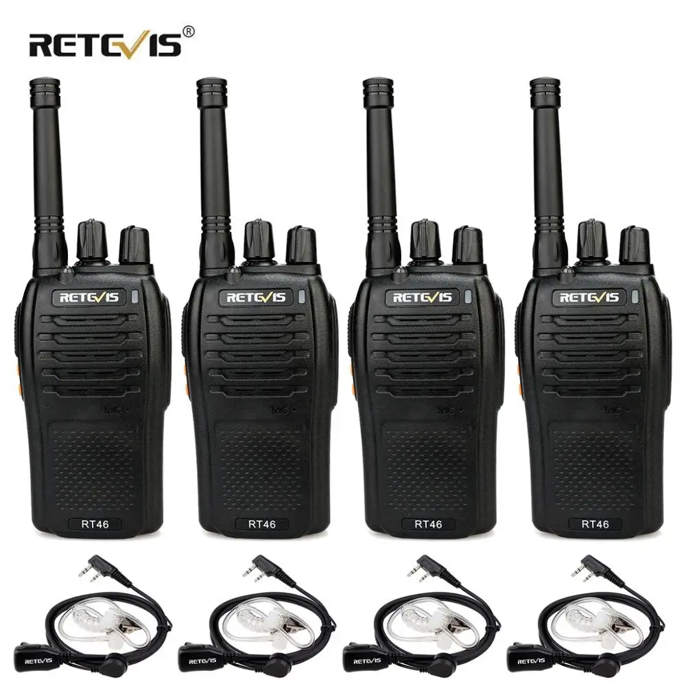 RETEVIS RT46 Walkie Talkie 4 Uds PMR Radio PMR446 FRS portátil de Radio ...