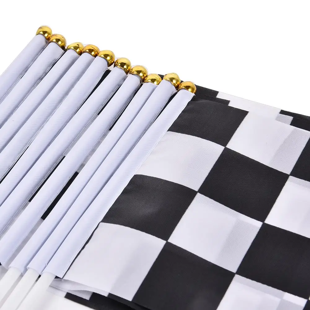 14*21CM Motorcycle Checkered Flag Racing Signal Flags Polyester Race ...