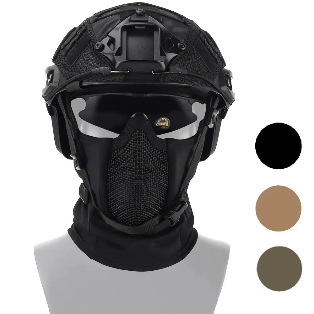Tactical-Headgear-Mask-Full-Face-Mask-Hunting-Headgear-Balaclava-Mesh ...