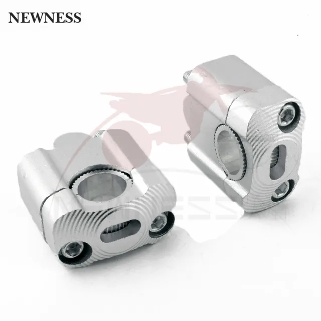 2 Pieces CNC 22mm 28mm Off road Motorcycle Bar Clamps Handlebar risers Adapter for 7/8" 1-1/8 ...