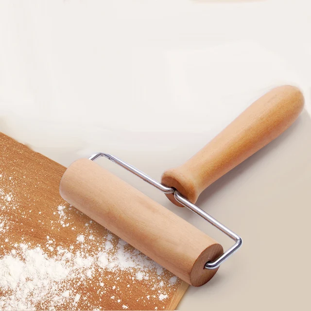 Wooden Rolling Pin, Hand Dough Roller for Pastry, Fondant, Cookie Dough ...