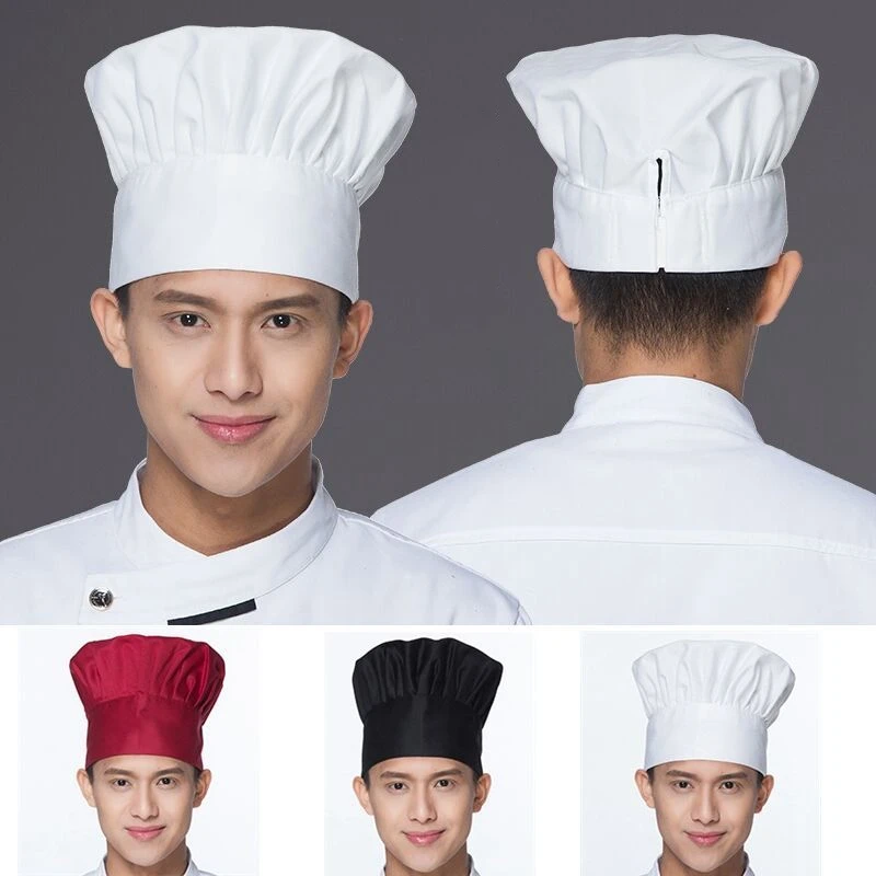 Men-Bakery-Master-Cook-Caps-Kitchen-Blackwhite-Chef-Hat-Hotel ...