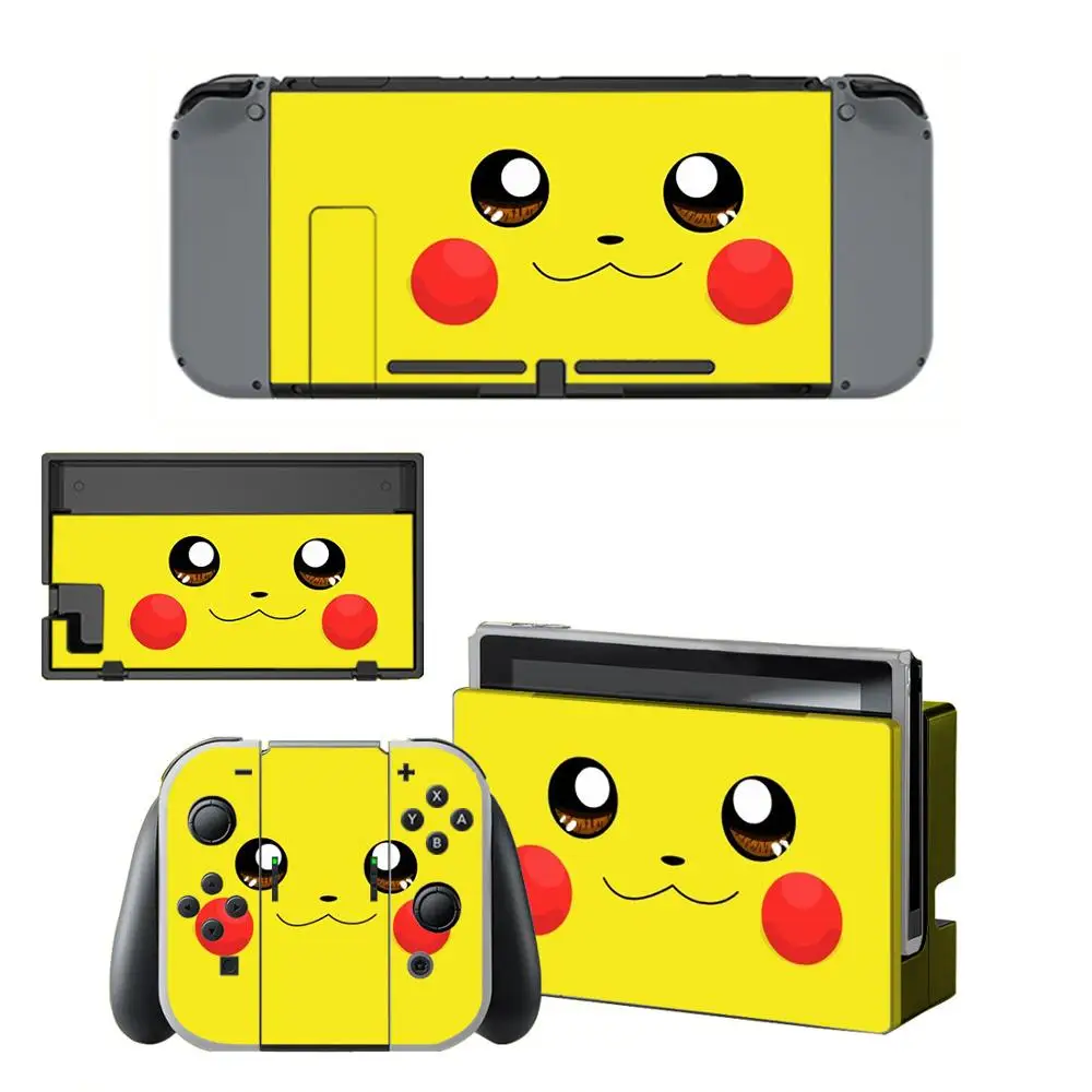 Pikachu Style Vinyl Skin Sticker for Nintendo Switch Console Joy-Con ...
