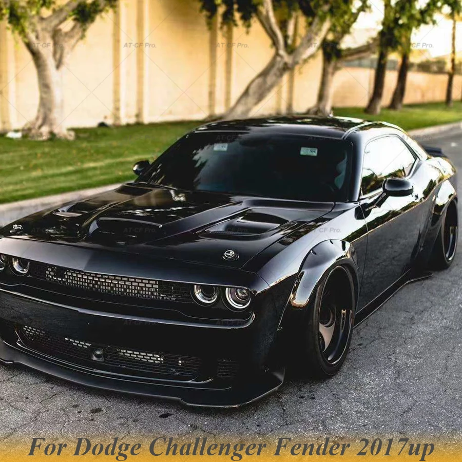 For-Challenger-Wide-Car-Body-Kit-Car-Wheel-Eyebrows-Rear-Spoiler-Wings ...