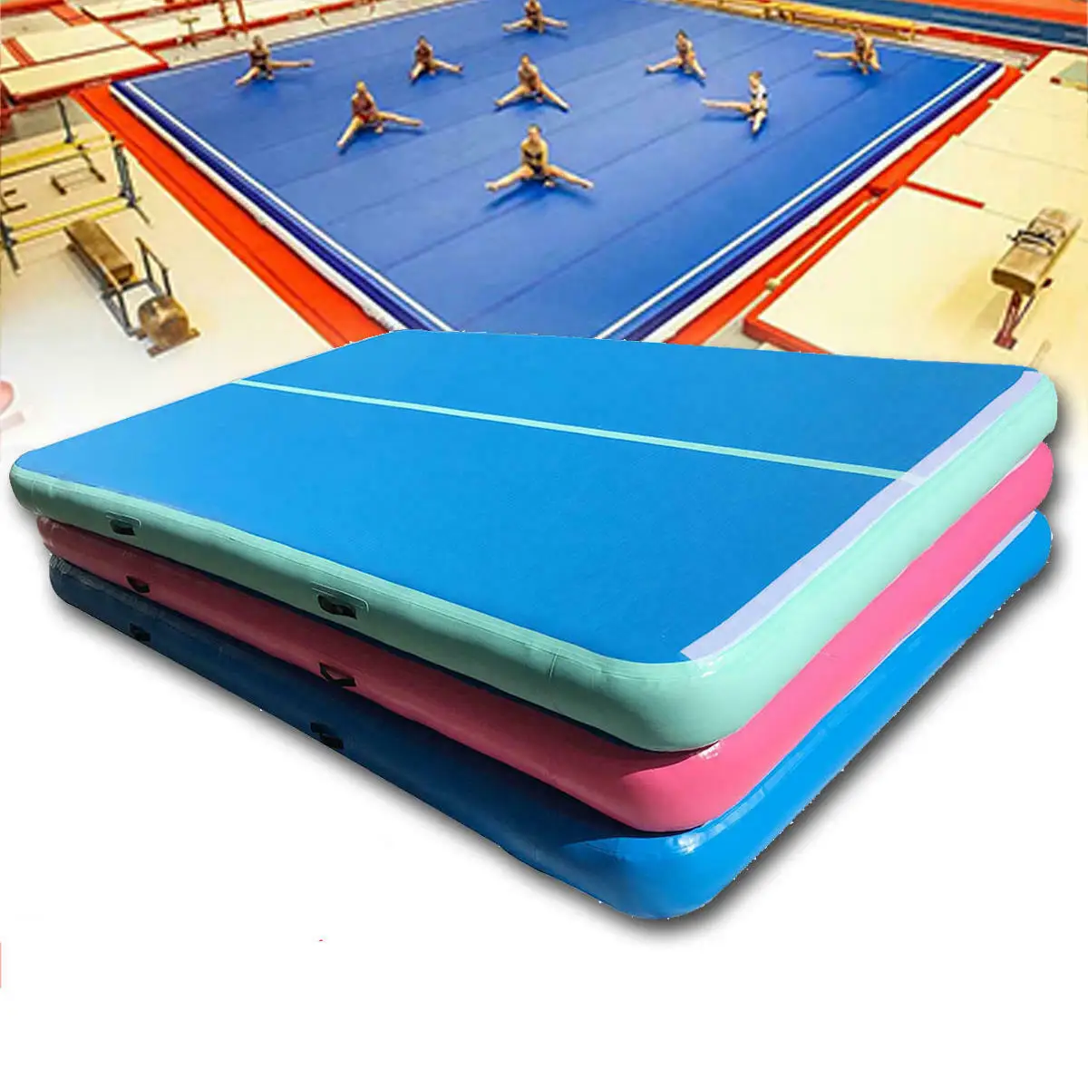 Free Shipping 1x1m,2x2m,3x3m,Thick 20cm Inflatable Air Track Gymnastics ...