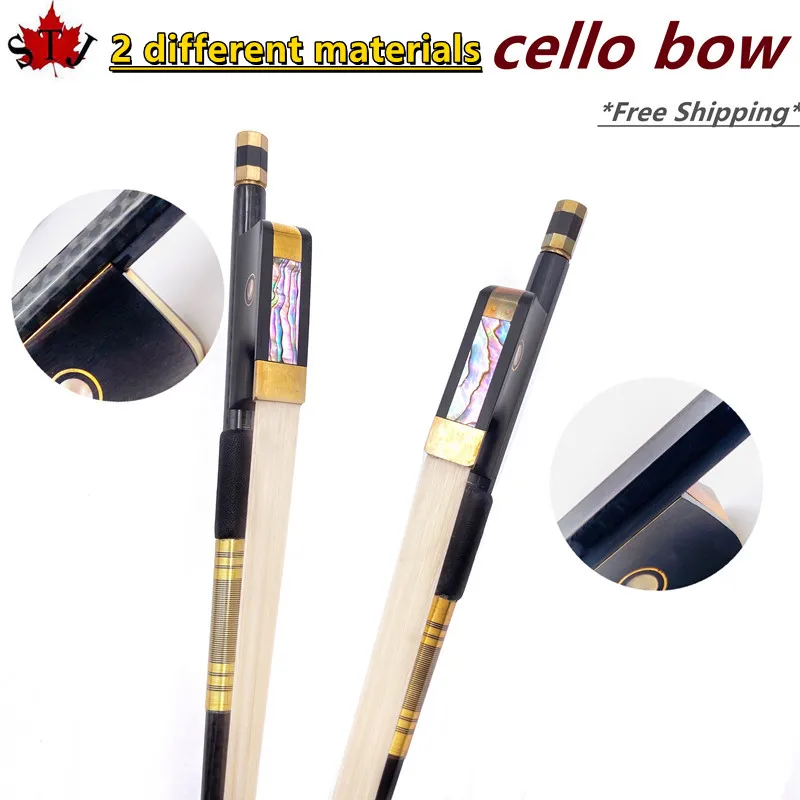2 different materials Carbon fiber professional cello bow 4/4，good ...