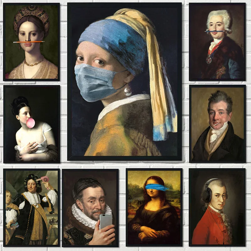 World-Famous-Figure-Painting-Poster-and-Pictures-Modern-Funny-Canvas ...