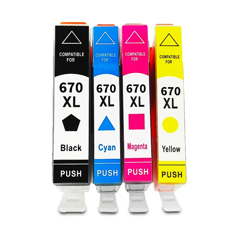 670xl Ink Cartridge Compatible for HP 670 670XL for Deskjet 3525 4615 ...