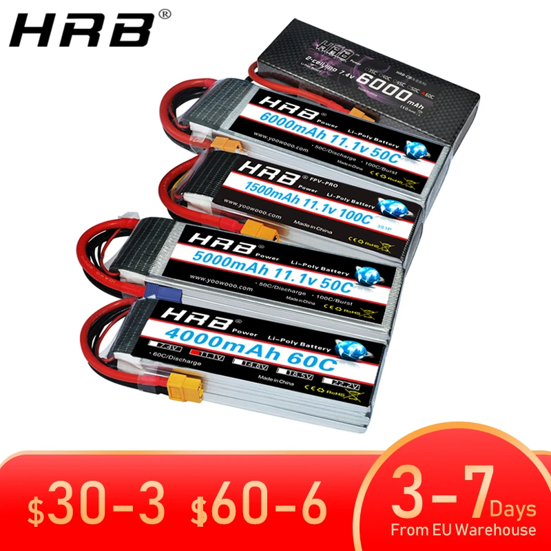 3s 11.1v Lipo Battery 2200mah Hrb | Hrb Lipo 3s 10000mah Battery - Lipo Battery 3s - Aliexpress