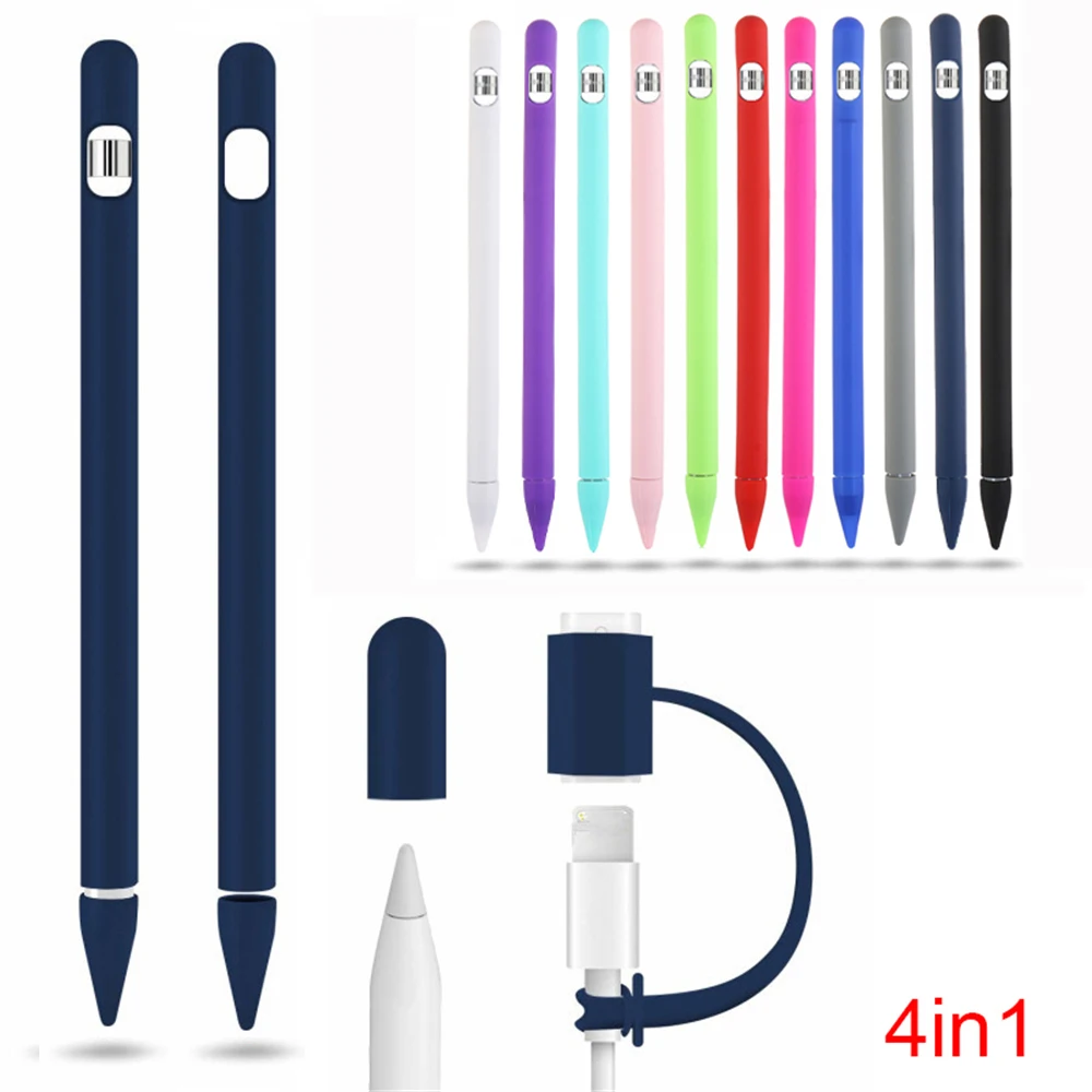 1pcs Colorful Soft Silicone Compatible For Apple Pencil Case Compatible ...
