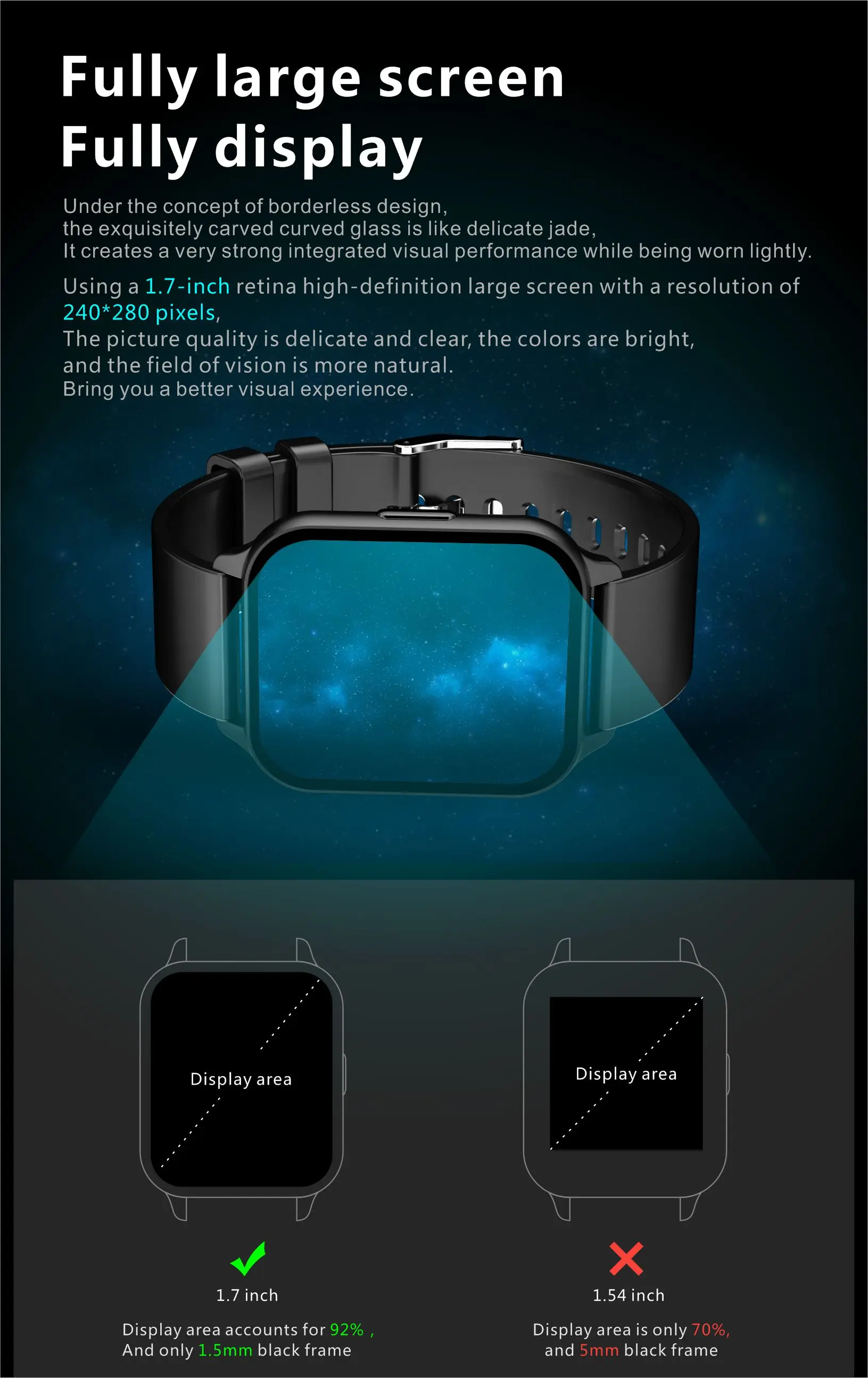 Q26 Smart Watch Bluetooth 1.7 Inch Full Screen Touch Smartwatch Custom ...