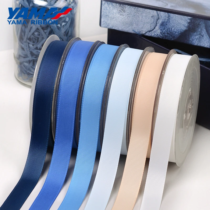YAMA Grosgrain Ribbon 100 yards/lot 6 9 13 19 22 mm light Blue 1/4 3/8 ...