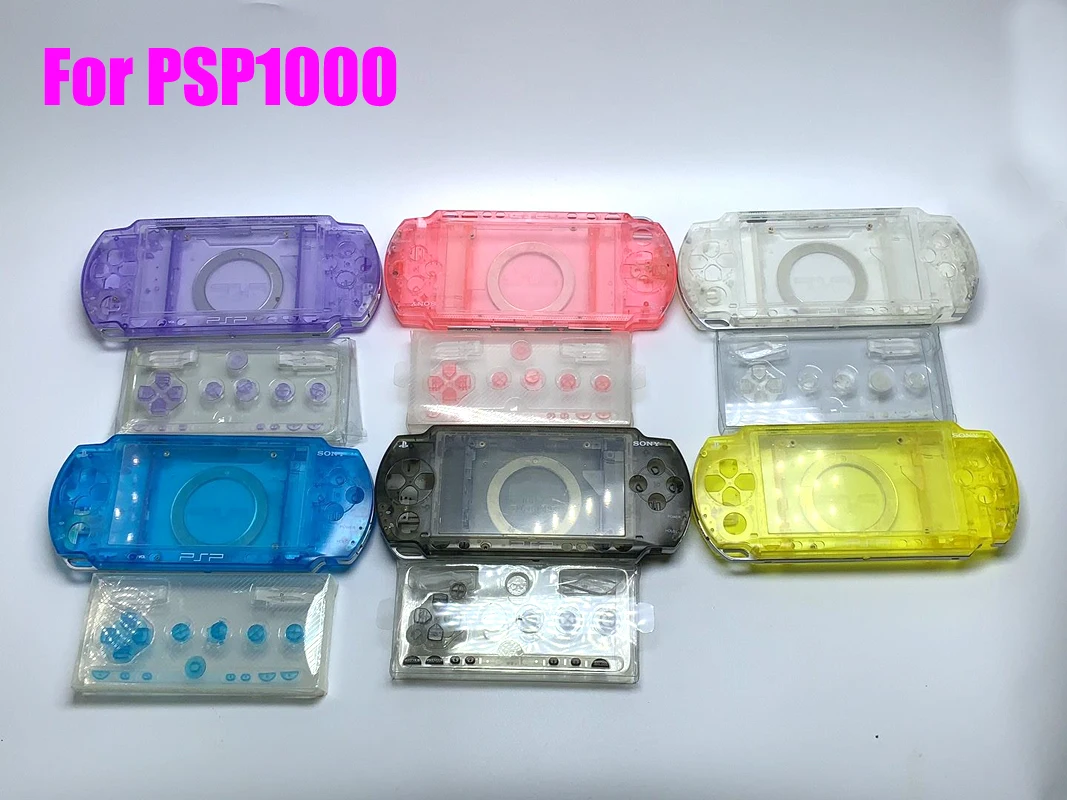 Transparant Clear Color Complete Housing Case For PSP1000 PSP 1000 Game ...