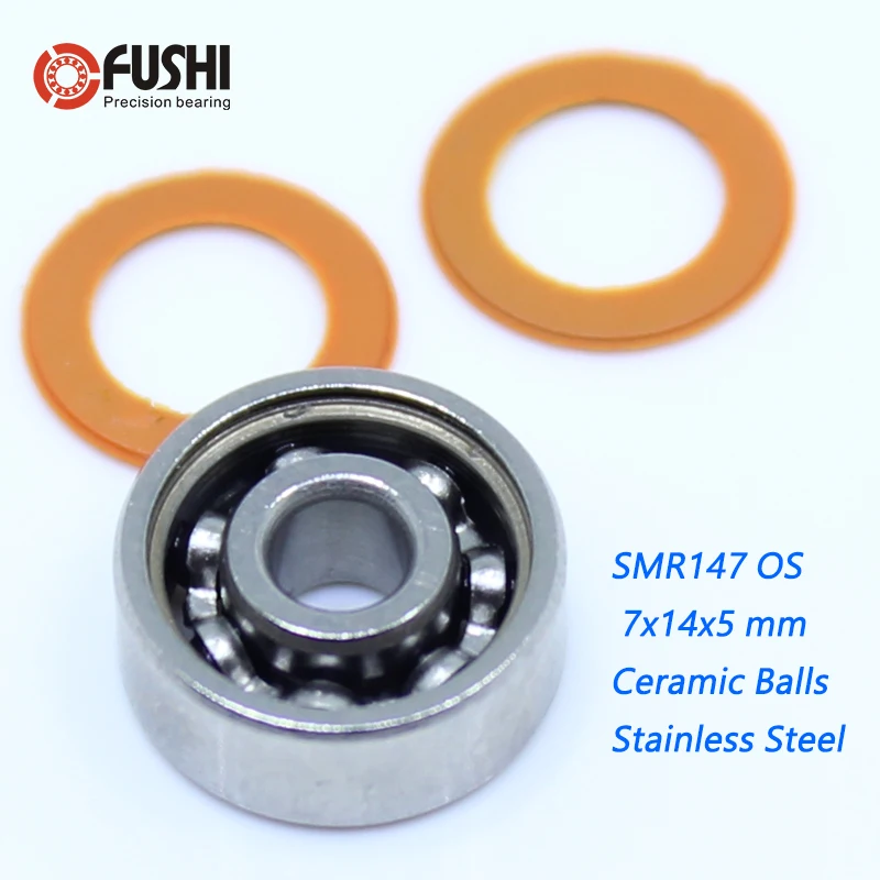 Smr147 rolamento 2os 7x14x5mm cb abec7, de aço inoxidável, com ...
