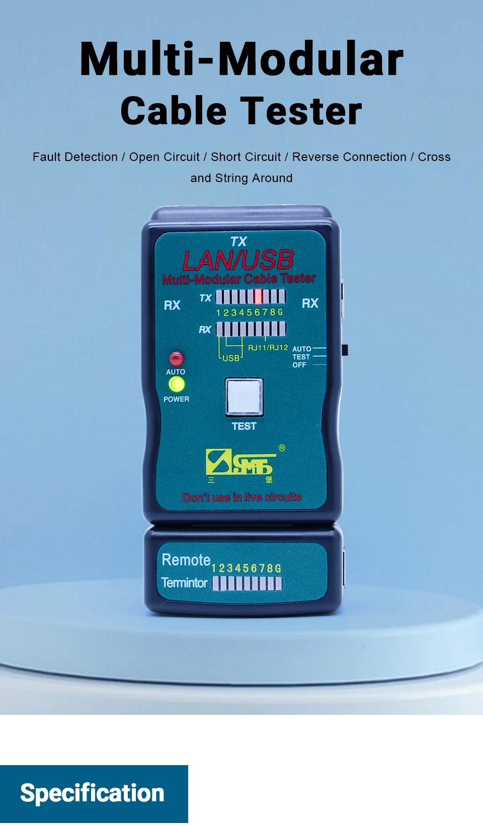 USB LAN cable tester CT 168 network finder rj45 rj11 bnc network tools ...