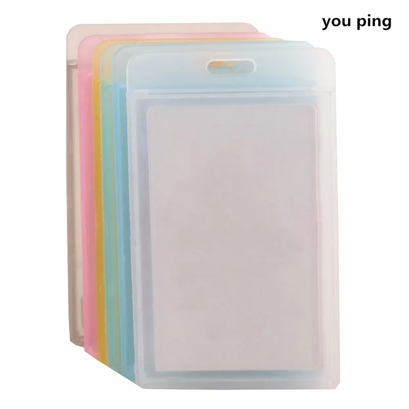Luxury Quality Transparent Plastic Card Sleeve Id Badge Case Clear Bank ...