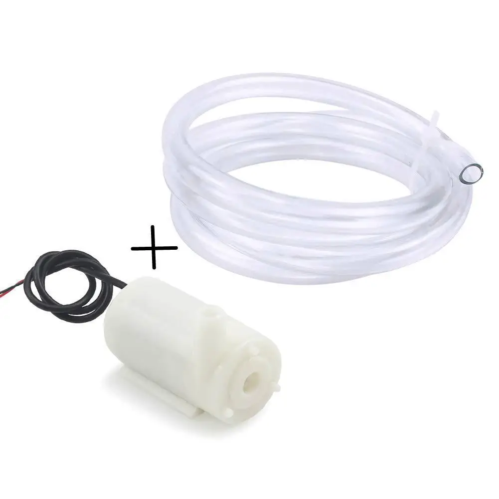 Mini Water Pump Micro Submersible Motor Pump + 1M Clear Vinyl Tubing ...
