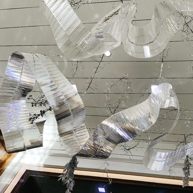 New Crystal Streamers Wedding Props Stage Ceiling Hanging Ornaments ...