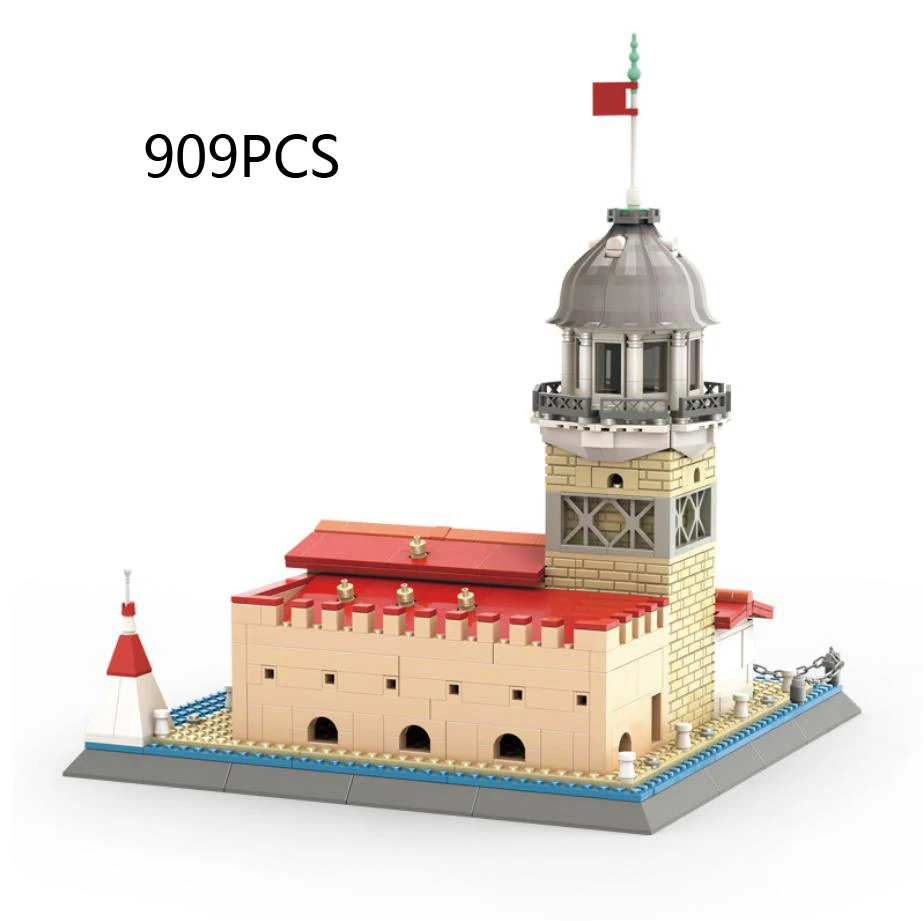 World Famous Architecture Brick Turkey Maidens Tower Moc Building Block ...