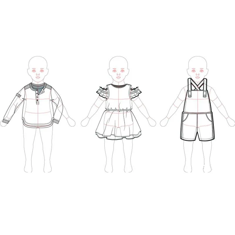 Child Fashion Body Templates