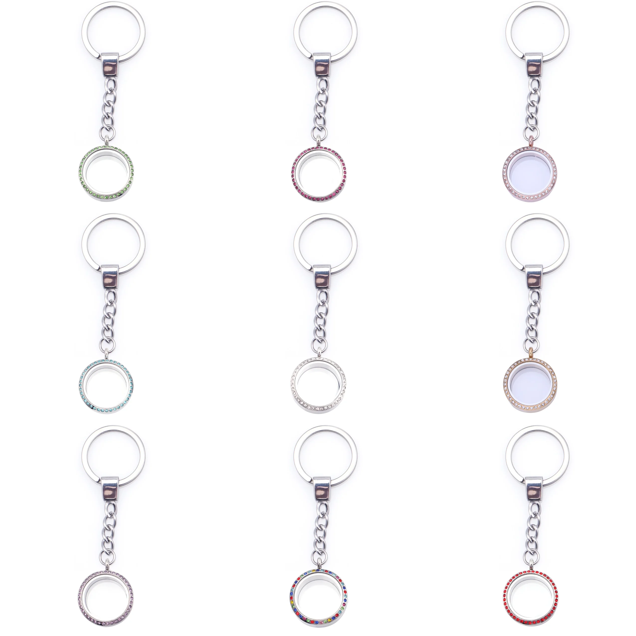 1Pc-30mm-Stainless-Steel-Twist-Living-Memory-Floating-Locket-keychain ...