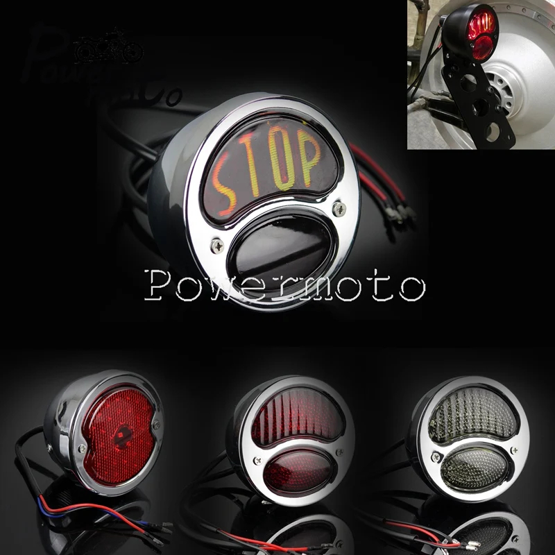 STOP LED Replica Motorcycle Taillights Cafe Racer Stop Brake Lamp ...