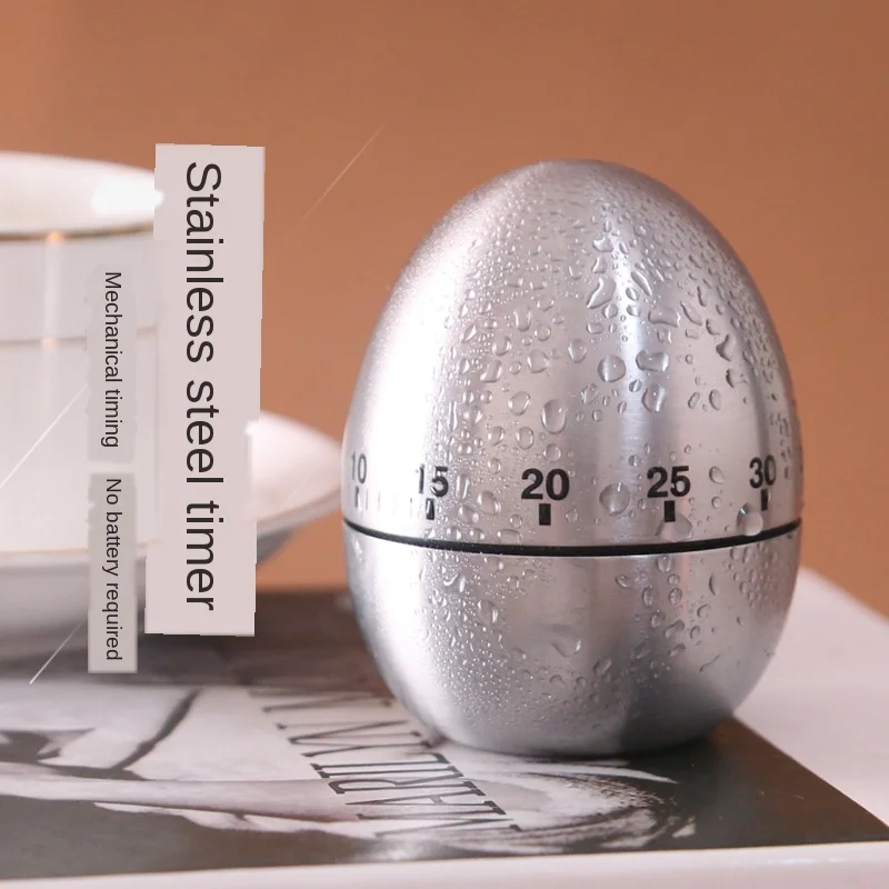 Egg timer kitchen Timer Stainless Steel 60 Minutes Mechanical Alarm ...