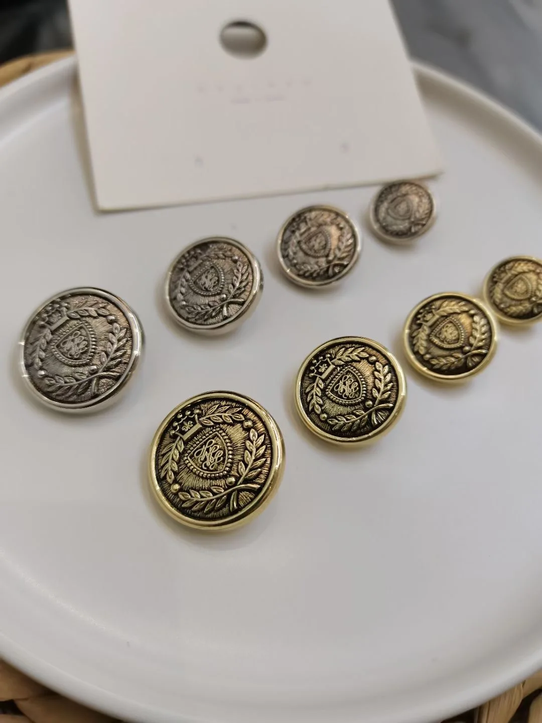 10pcs 15-23 Mm Golden Gold Metal Buttons Garment Coat Sewing ...