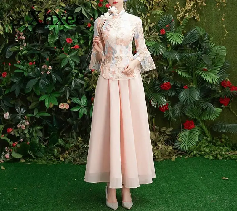 Summer New Lace Short Cheongsam Chinoise Bridesmaid Gown Qi Pao Women ...