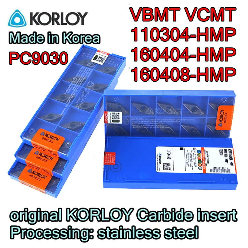 KORLOY inserto original 100%, VBMT110304, VBMT110308, VBMT160404, VBMT160408, VCMT160404 ...