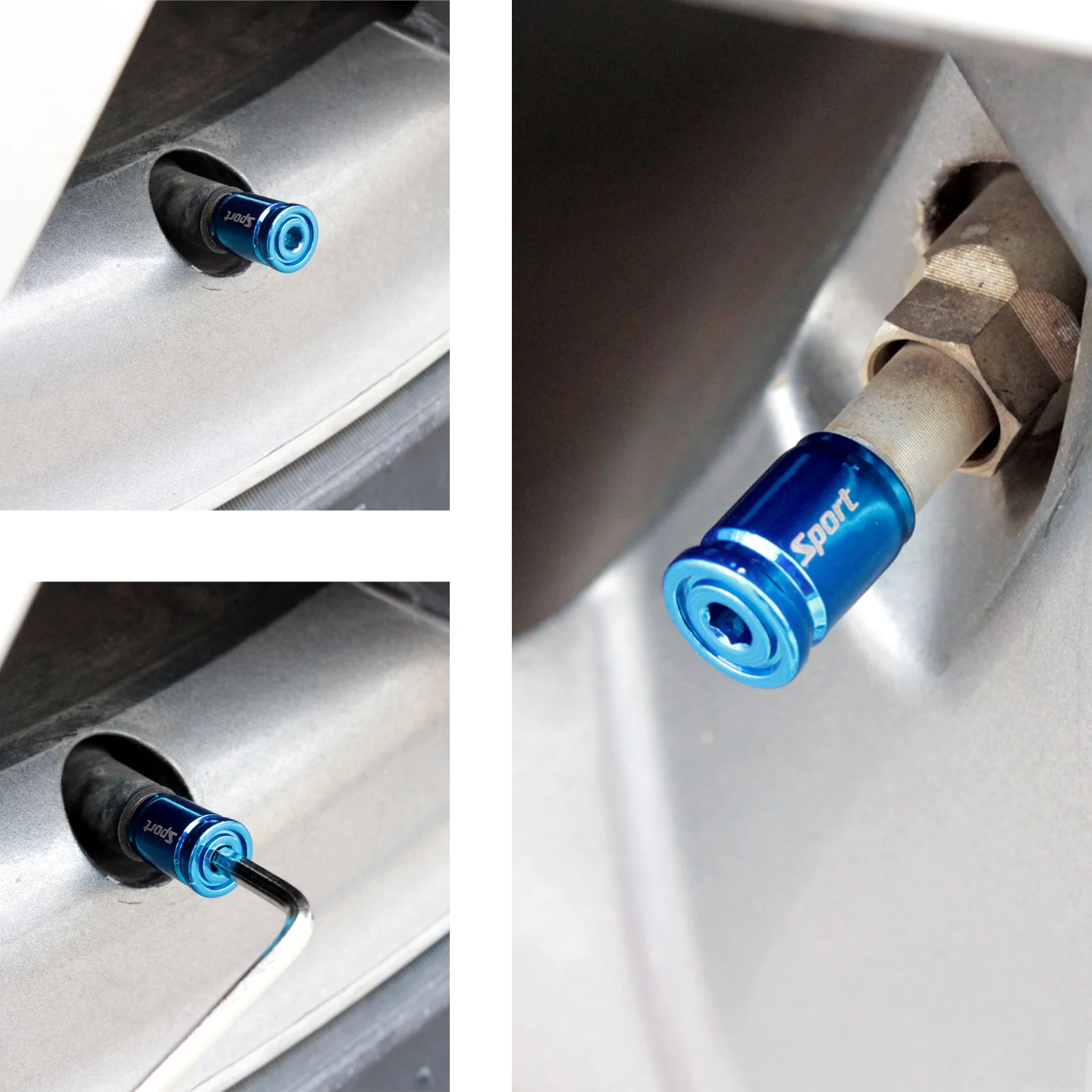 Chapeaux de tige de valve,Bouchons de Valve de pneu de Sport antivol ...