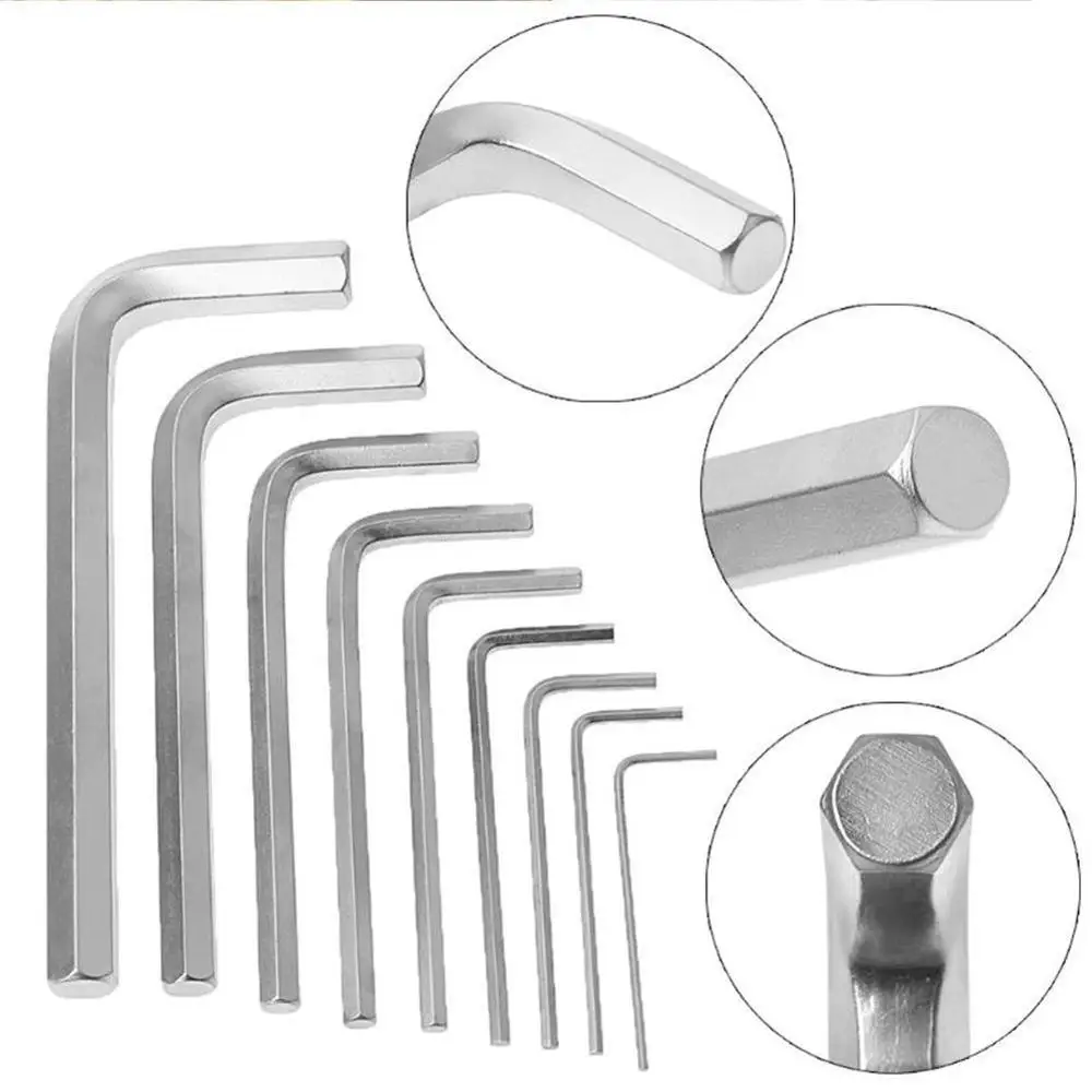 1pcs Ball Point End Long Arm Hex Key Wrench Metric Allen Nickel Plating ...
