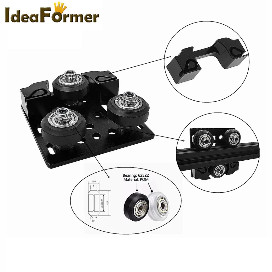 Openbuilds V Gantry Plate 2020 V-slot X-axis Aluminum Profile Slider ...