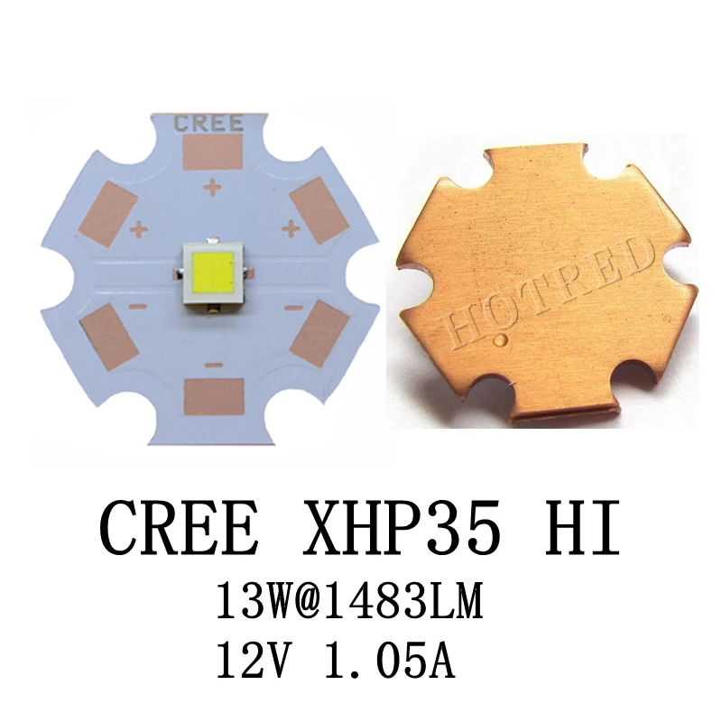 Emisor Led Cree XHP35 HI White 6500K con DTP de cobre MCPCB para ...