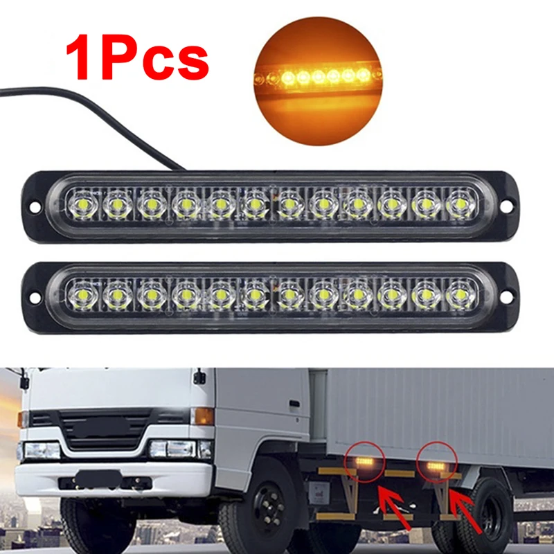 LED Brake running water turn signal tail light 12 Amber White Strobe ...