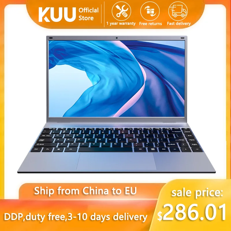 Laptop KUU XBook, 14.1" FHD (1.920x1.080) IPS, Intel Celeron J115, 8GB ...
