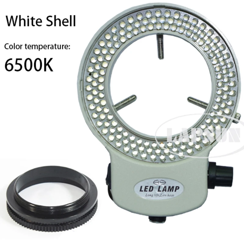 White Adjustable 6500k 5500k 144 Led Ring Light Illuminator Lamp ...