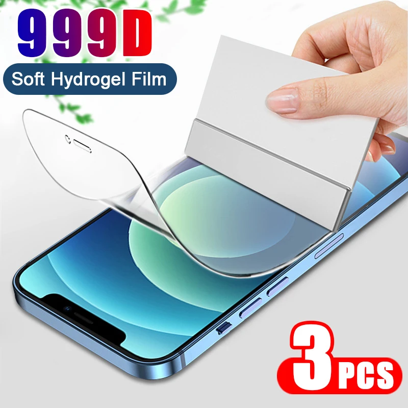 3pcs Full Cover Hydrogel Film On The Screen Protector For Iphone 7 8 6 ...