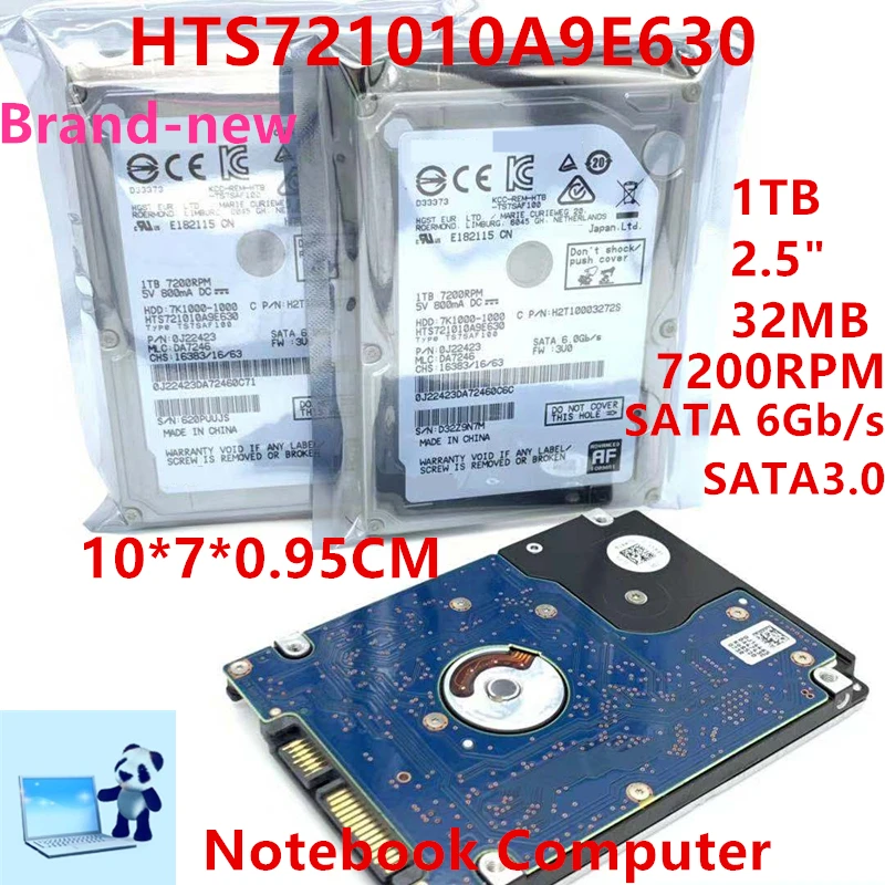 Original HDD For Hgst Brand 1TB 2.5" SATA 6 Gb/s 32MB 7200RPM For ...