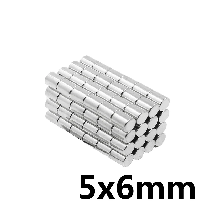 20-50-100-200-300PCS-Neodymium-5x6-Magnet-Super-Strong-Magnet-5mmx6mm ...