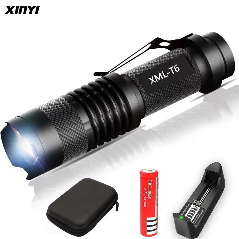 8000lm Mini Led Flashlight Super Bright Torch Q5/t6/l2 Linterna Led ...