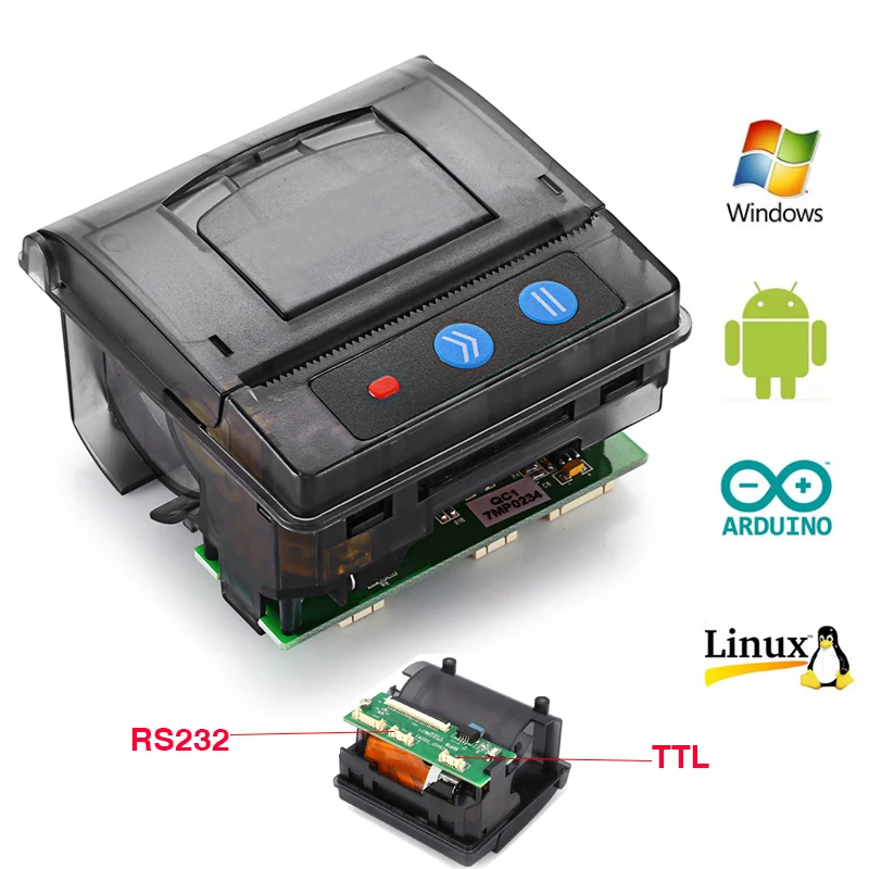 Mini 58mm Pos Thermal Receipt Panel Embedded Printer With Interface ...