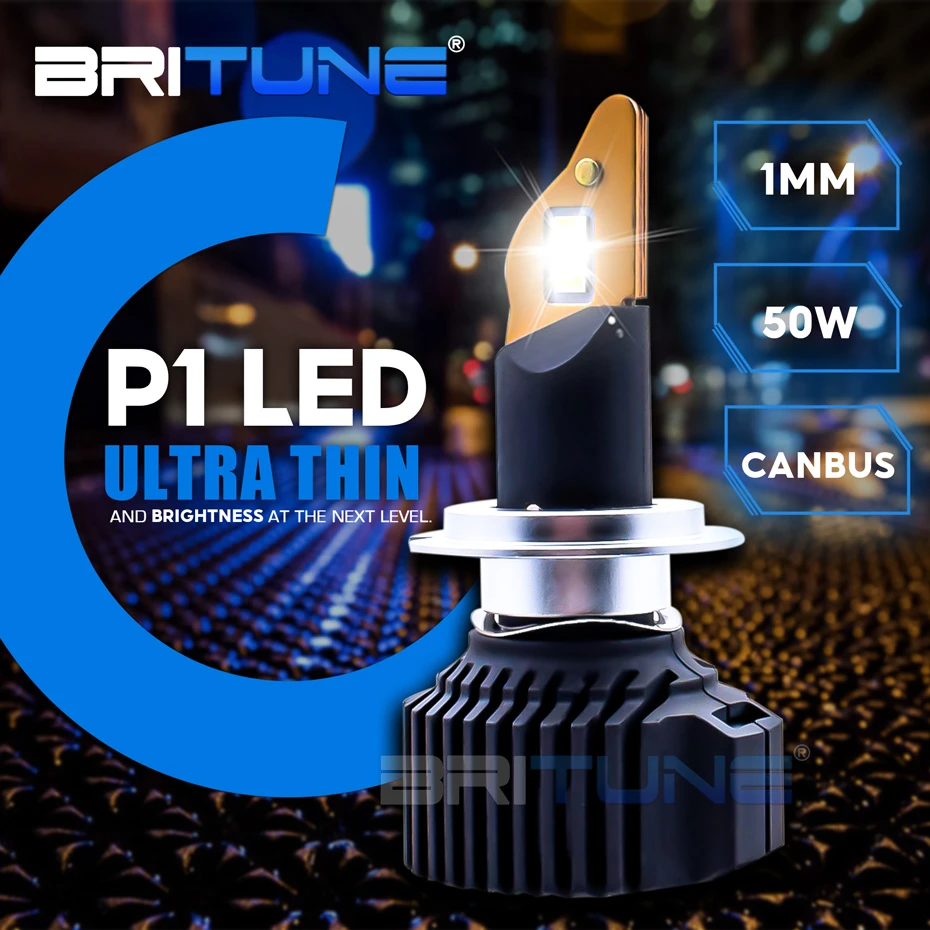P1 50W 1mm H7 H4 LED Lights H1 H4 D2S H11 Led 9005 HB3 9006 Canbus Car ...