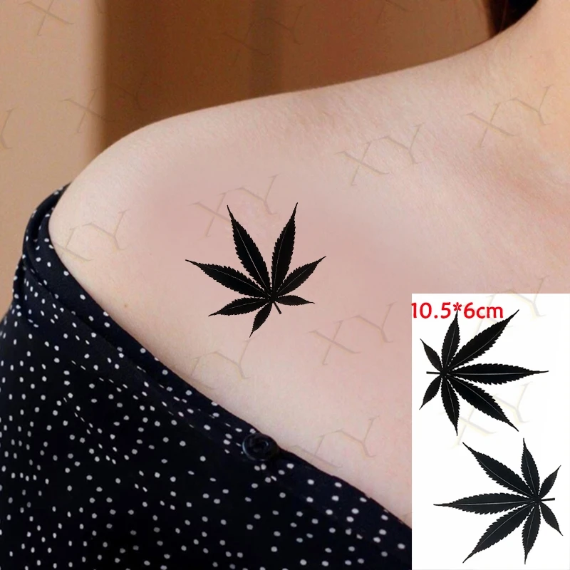 Pot Leaf Tattoo For Girls