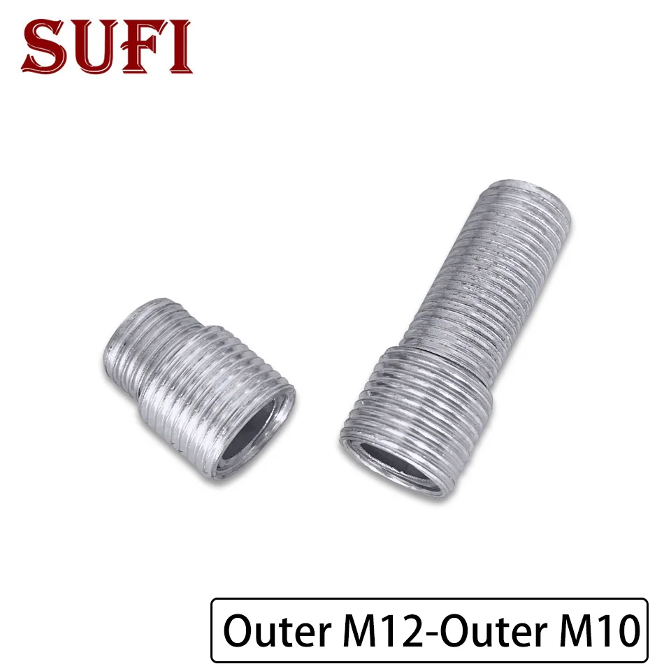 2pcs-M12-M10-External-Teeth-Adapter-Screw-Fine-Teeth-Hollow-Tube-Iron ...