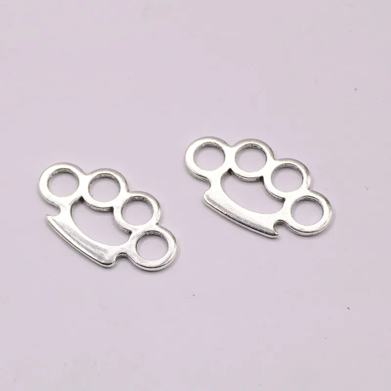 5-pcs-Charms-AI-punch-Knuckle-Dusters-34x19mm-Antique-Silver-Plated ...
