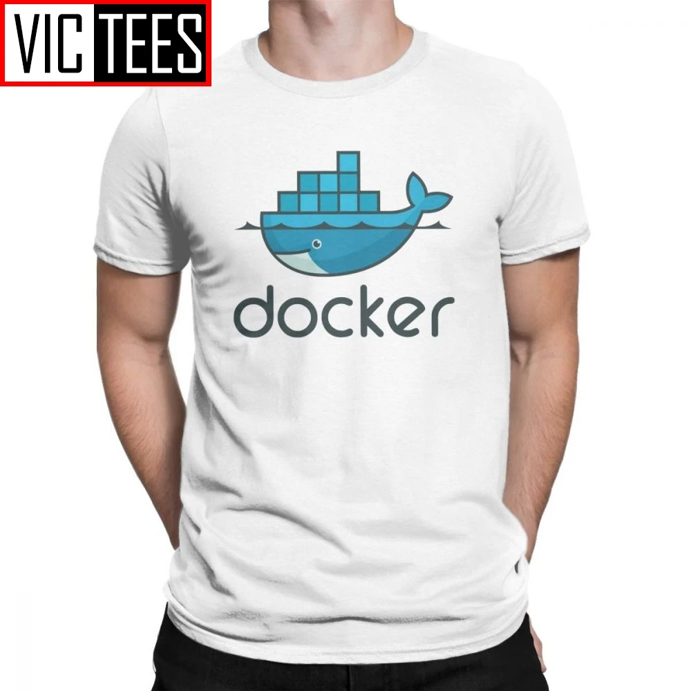 Men T Shirts Docker Devops Container Development Novelty Pure Cotton ...