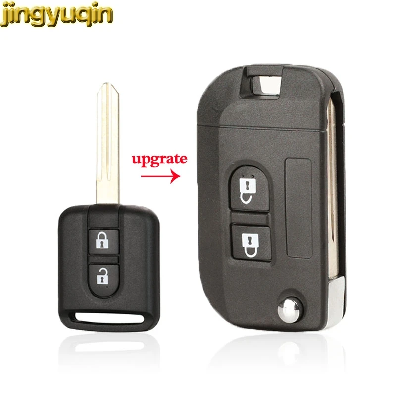 Jingyuqin Upgrated Flip Remote Car Key Shell Fob For Nissan Qashqai ...