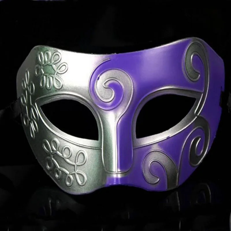 Black And Purple Masquerade Masks For Men